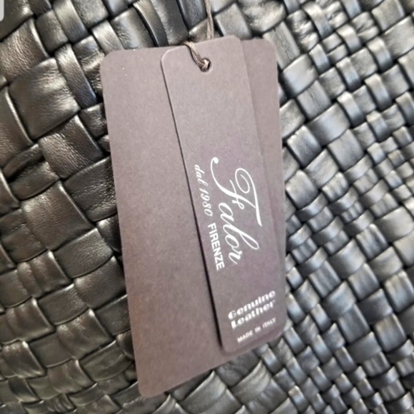 Falor | Bags | Nwt Falor Firenze Hand Woven Italian Leather Tote Bag ...